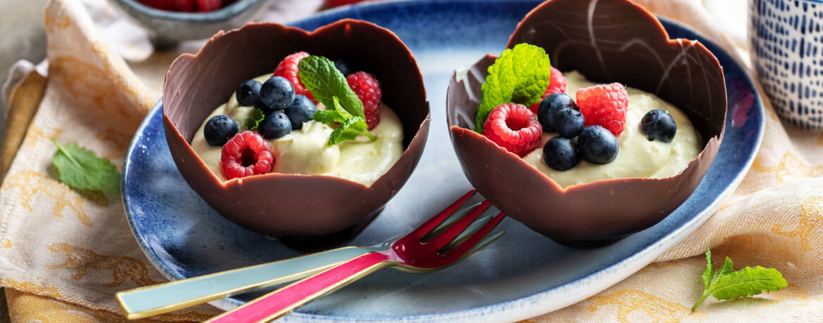 Pudding Dessert in Schokoladenschale - Rezept | LIDL Kochen