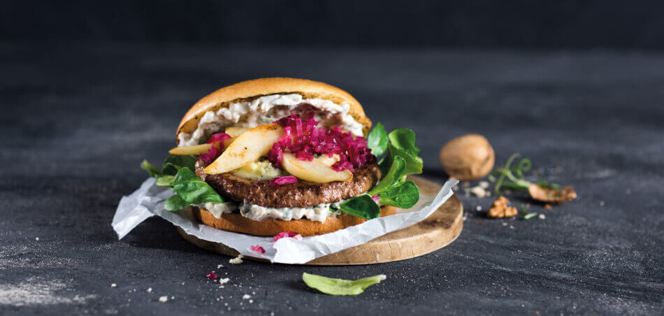 Winterburger mit Birne & Zwiebel - Rezept | LIDL Kochen