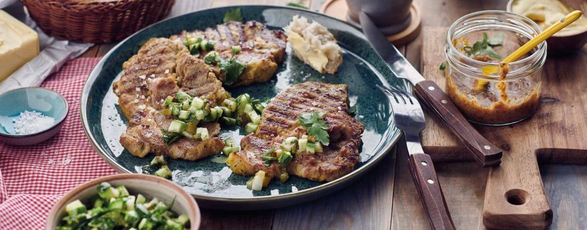Nackensteaks mit Senf-Relish - Rezept | LIDL Kochen