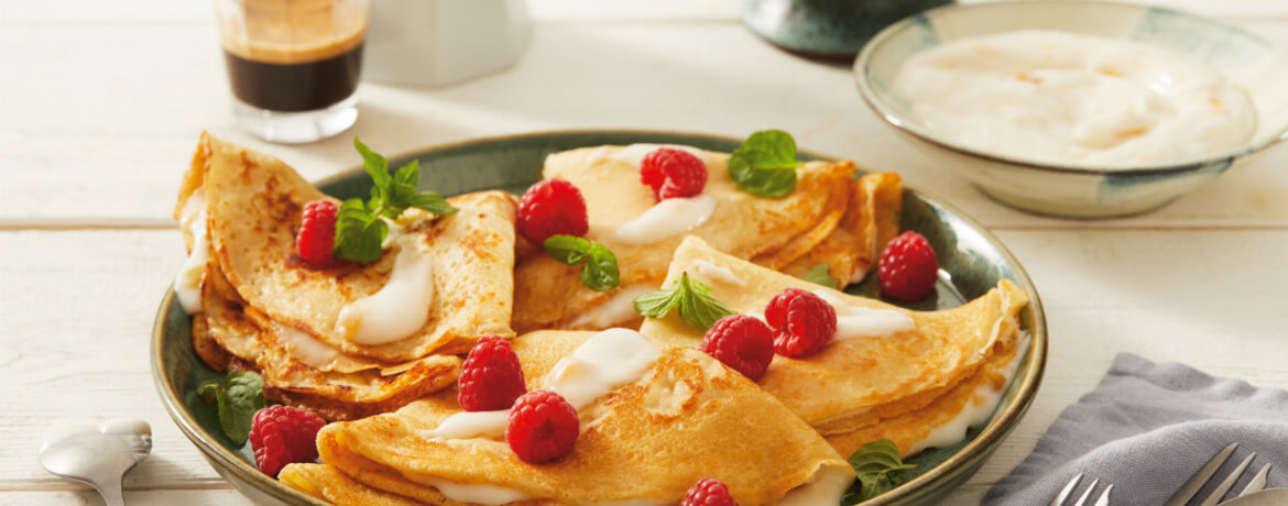 Vegane Crêpes mit Kokosdessert - Rezept | LIDL Kochen