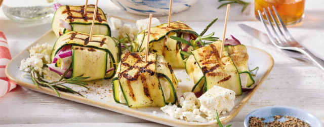 Gegrillte Zucchini Feta Päckchen Rezept Lidl Kochen