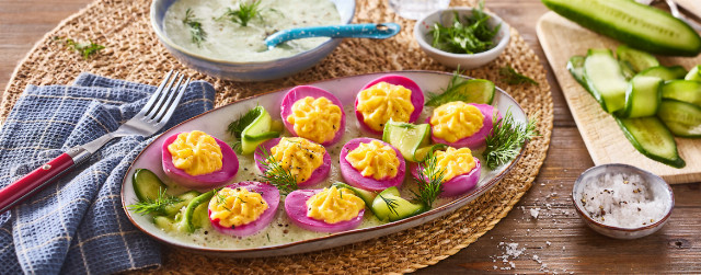 Pink Devil Eggs - Gefüllte Eier - Rezept | LIDL Kochen