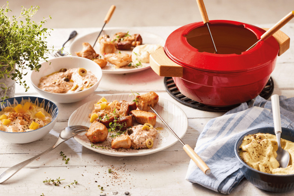 Fleischfondue mit drei Dips - Rezept | LIDL Kochen