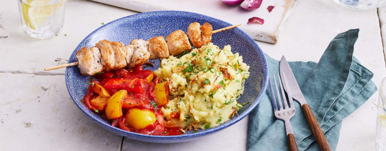 Puten-Schaschlik Letscho & Püree - Rezept | LIDL Kochen