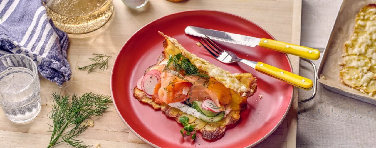 Kartoffelsandwich mit Reibekäse und Lachs - Rezept | LIDL Kochen