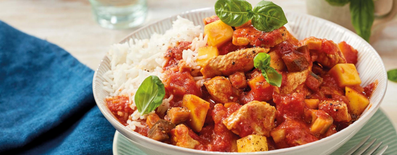 Putencurry mit Mango und Reis - Rezept | LIDL Kochen