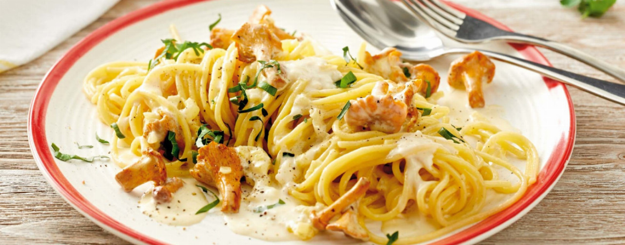 Pfifferling-Rahm-Pasta - Rezept | LIDL Kochen